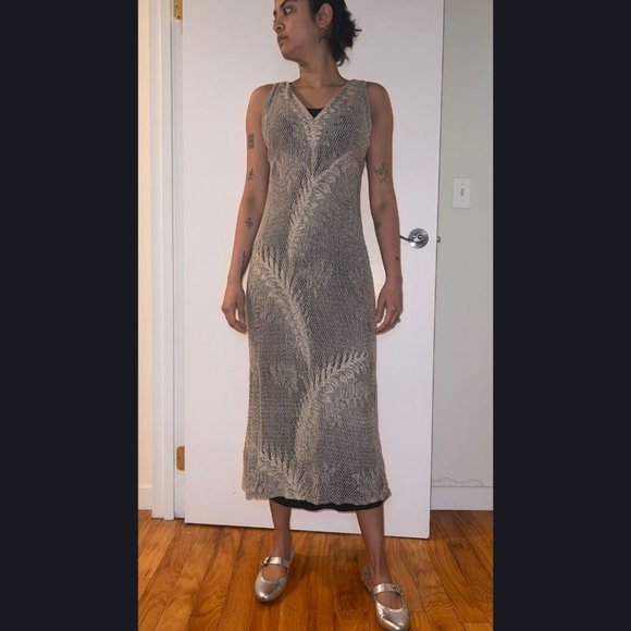 Dresses | Silver Midi Dress | Poshmark